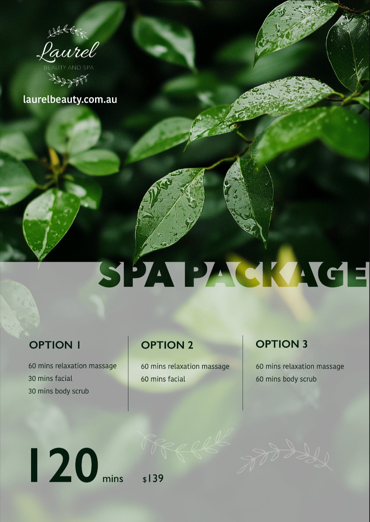 120 Mins Luxury Spa Package | Laurel Beauty and Spa